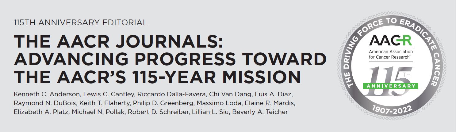 The AACR Journals: Advancing Progress toward the AACR's 115-Year Mission | AACR Blog | American ...