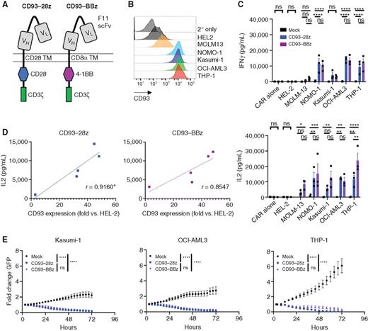 NOT-Gated CD93 CAR T Cells Effectively Target AML with Minimized ...