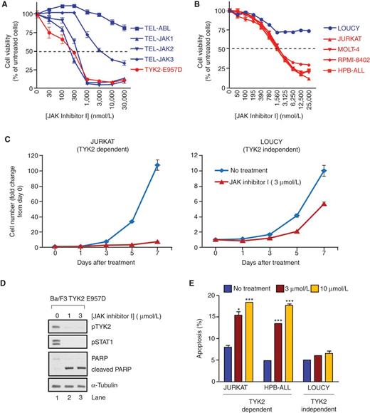 TYK2–STAT1–BCL2 Pathway Dependence in T-cell Acute Lymphoblastic ...