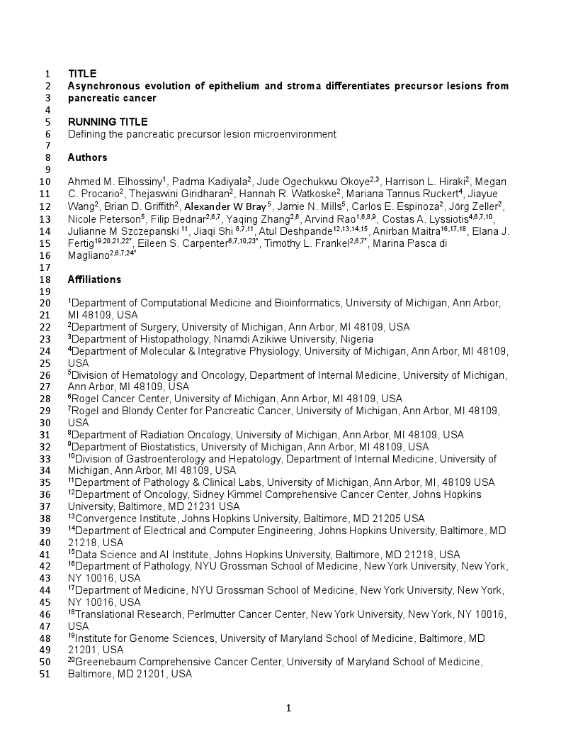 Asynchronous evolution of epithelium and stroma differentiates ...