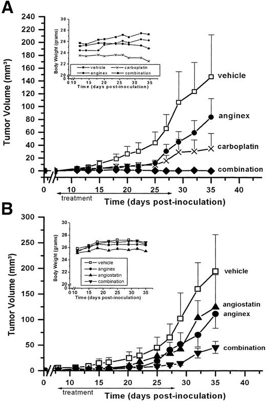 The Designed Angiostatic Peptide Anginex Synergistically Improves ...