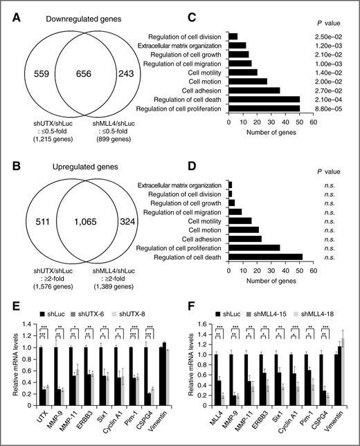 UTX and MLL4 Coordinately Regulate Transcriptional Programs for Cell ...