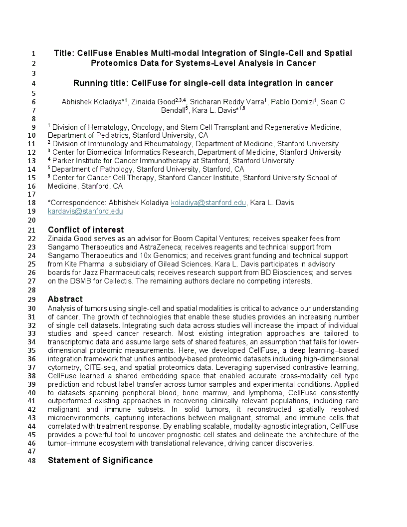 CellFuse enables Multi-modal Integration of Single-cell and Spatial ...
