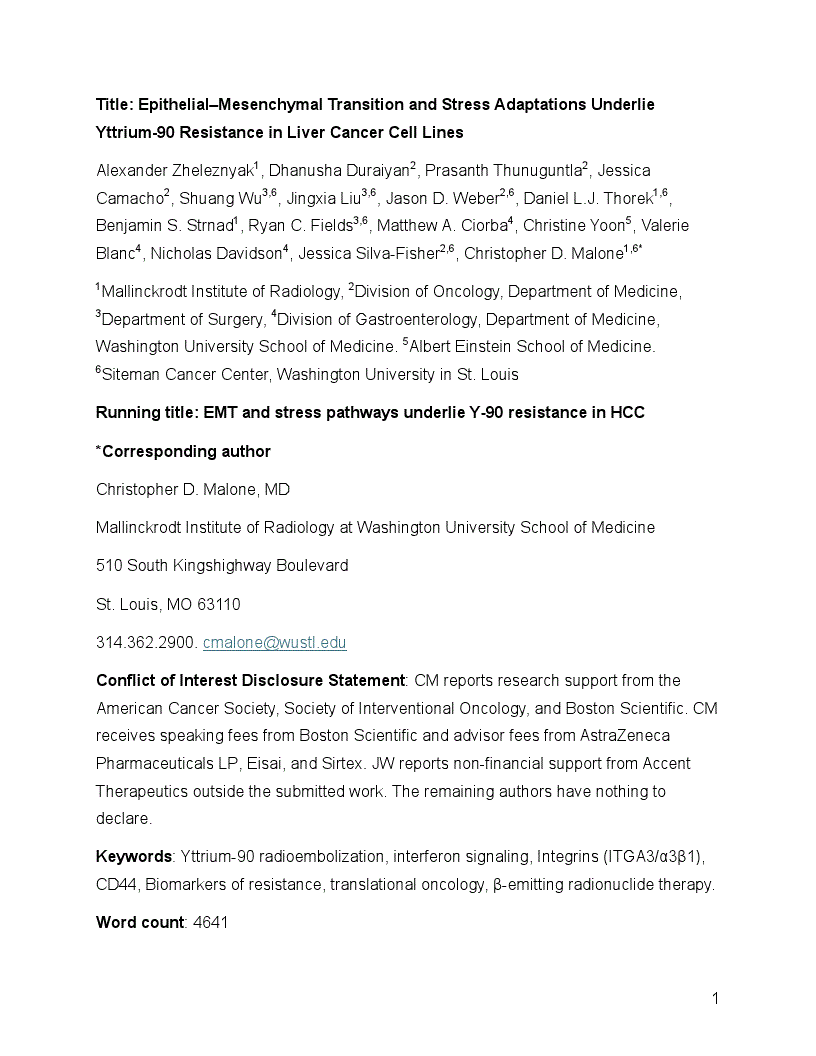 Epithelial–Mesenchymal Transition and Stress Adaptations Underlie ...