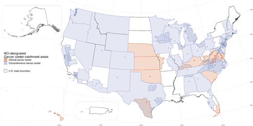 A National Map of NCI-Designated Cancer Center Catchment Areas on the 50th Anniversary of the ...