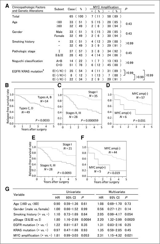 MYC Amplification as a Prognostic Marker of Early-Stage Lung ...