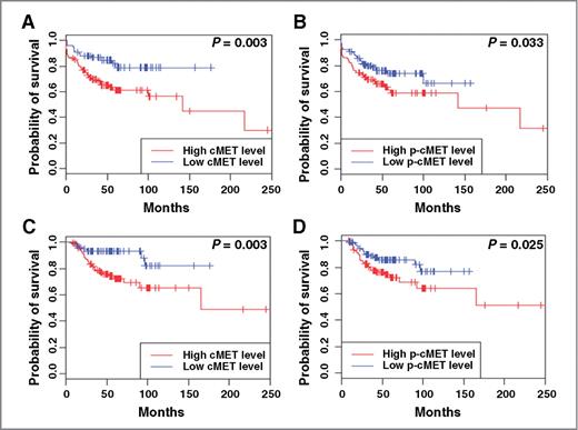 cMET and Phospho-cMET Protein Levels in Breast Cancers and Survival ...