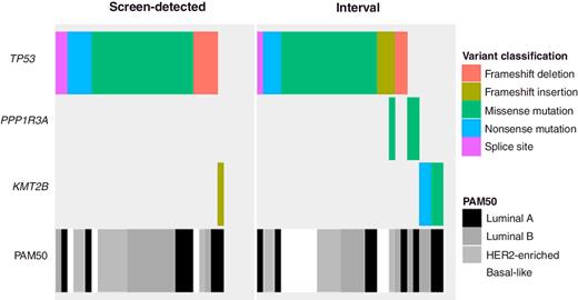 Molecular Differences between Screen-Detected and Interval Breast ...
