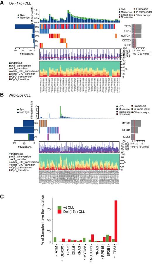 Survival of Del17p CLL Depends on Genomic Complexity and Somatic ...