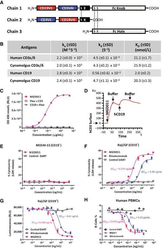 MGD011, A CD19 x CD3 Dual-Affinity Retargeting Bi-specific Molecule ...