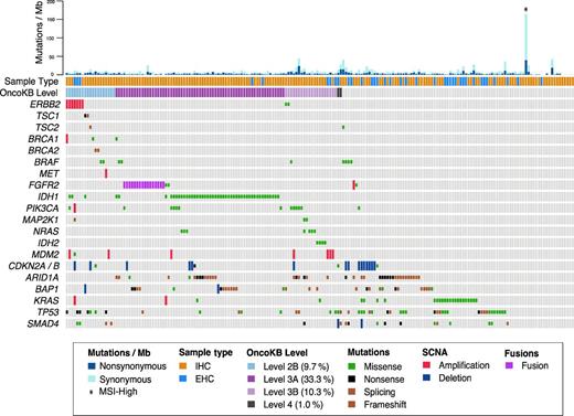 Comprehensive Molecular Profiling Of Intrahepatic And Extrahepatic Cholangiocarcinomas