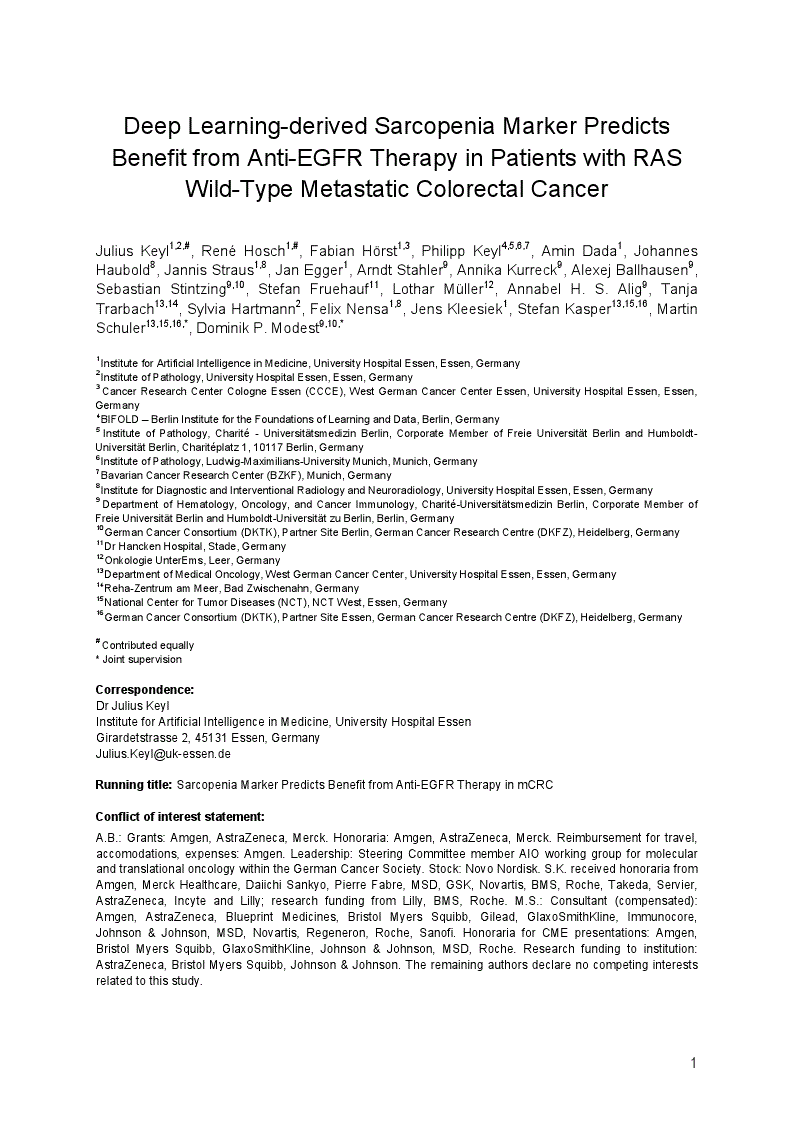 Deep Learning-derived Sarcopenia Marker Predicts Benefit from Anti-EGFR ...