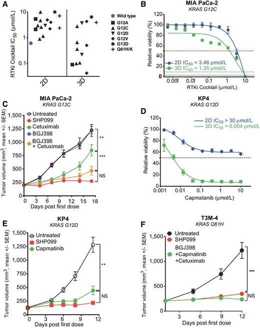 Tumor Intrinsic Efficacy by SHP2 and RTK Inhibitors in KRAS-Mutant ...