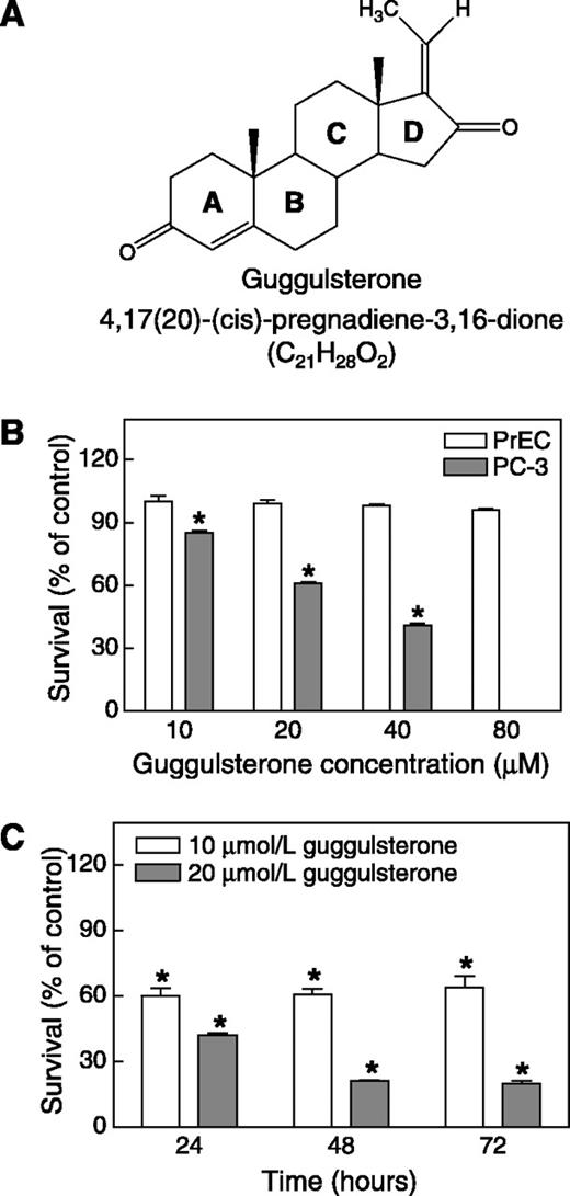 Caspase-dependent apoptosis induction by guggulsterone, a constituent ...